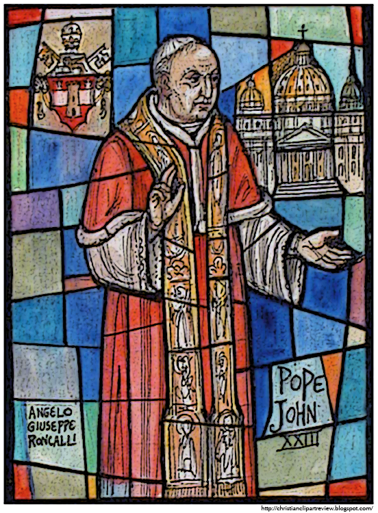 Stained Glass Window Design of Pope John XXIII | Christian Clip Art Review