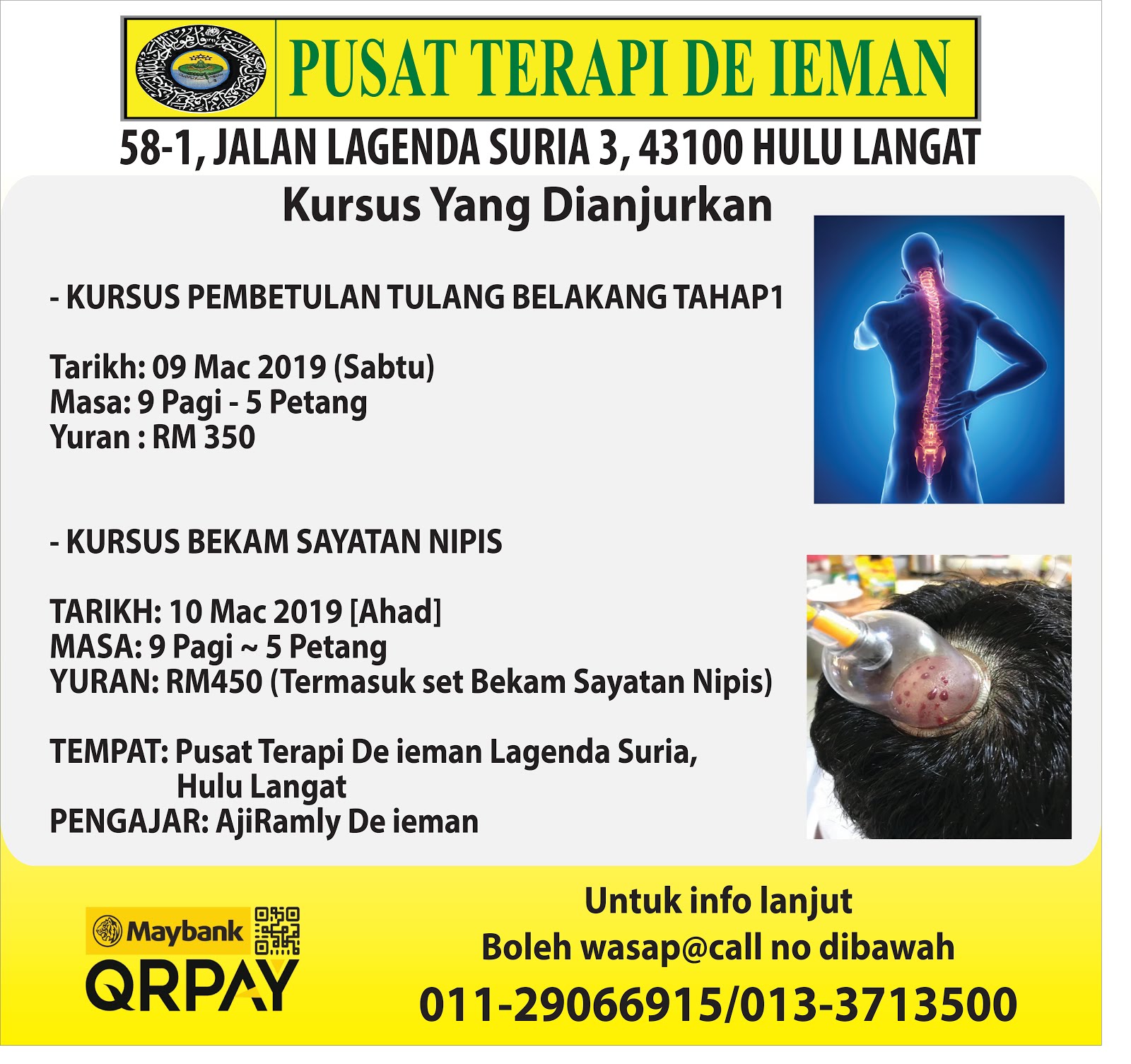 Pusat Terapi De Ieman Lebu. Bentong: 2019