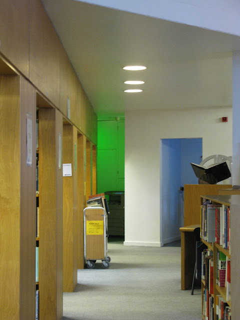 OLIVIER CASTEL: Blue and green photocopier rooms