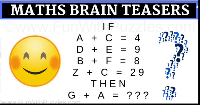 Maths Brain Teasers With Answers