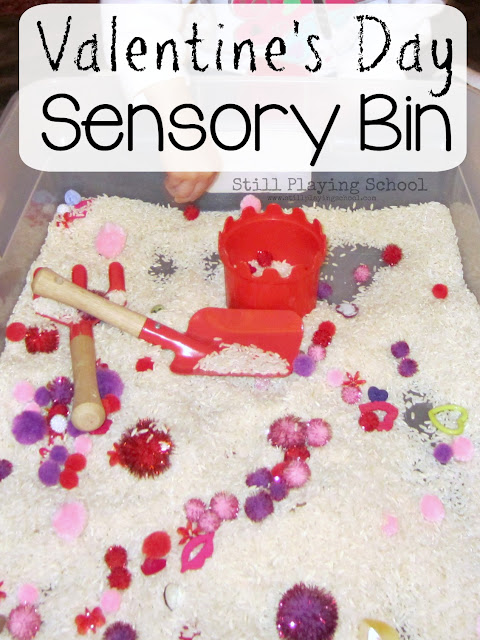 Valentine Sensory Bin | Still Playing School