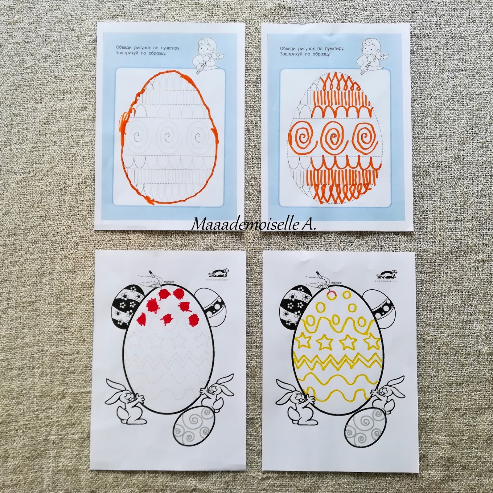 Maaademoiselle A.: || Nos activités sur Pâques