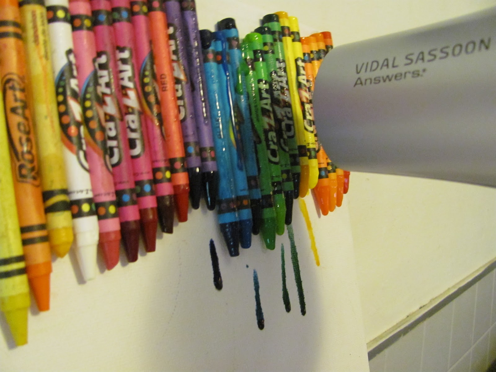 Keeping up with my Joneses: Explore Art project: Melted Crayon Canvas