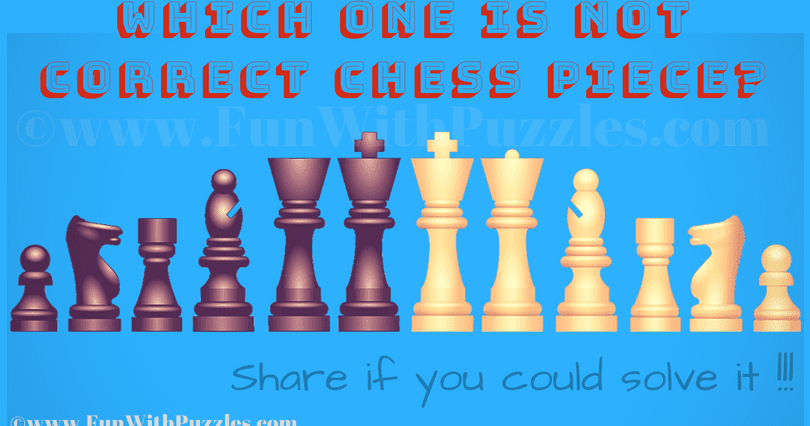 Spot the Odd Chess Piece: Find the Mistake Picture Riddle