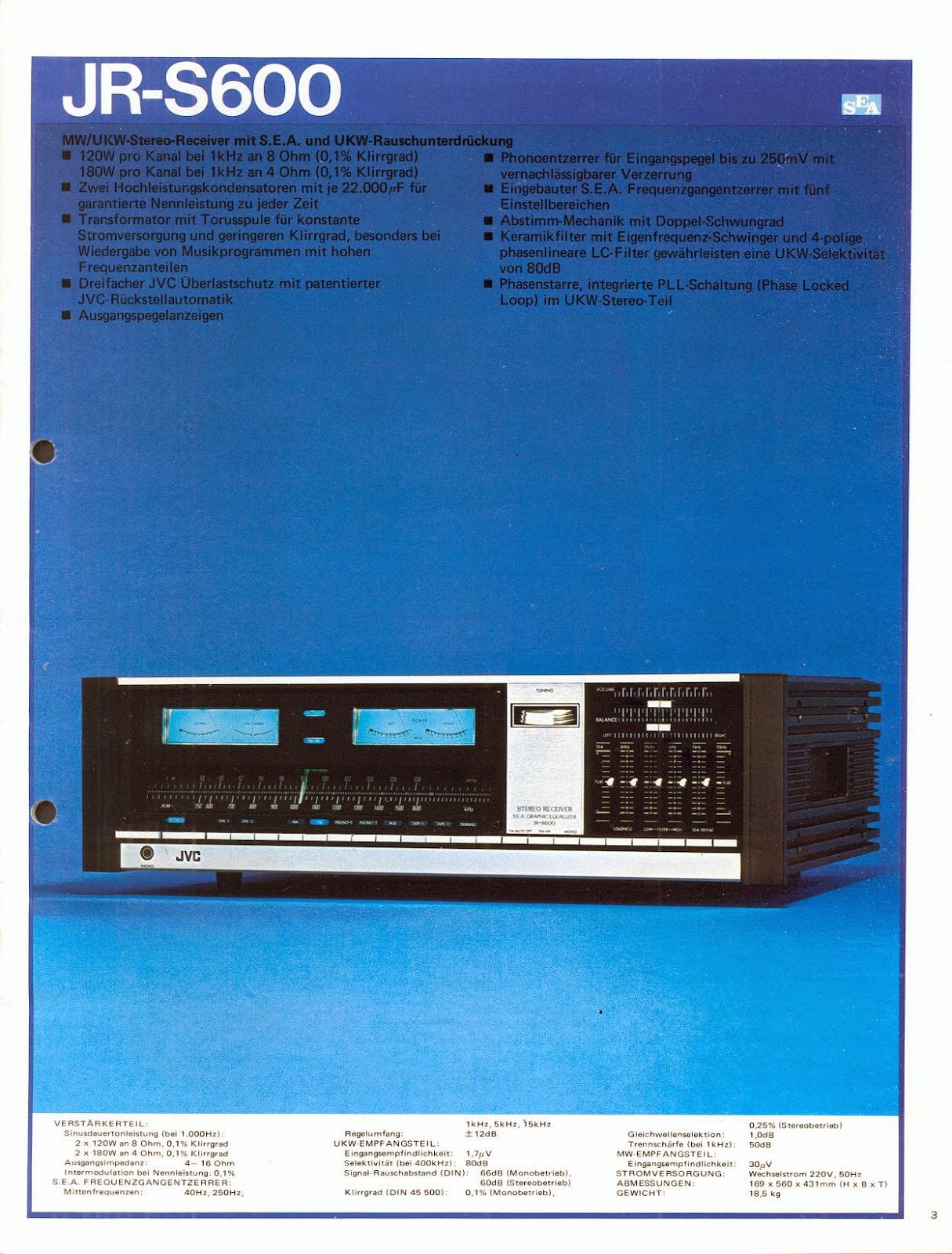 Housefidelity: JVC JR-S600 sintoamplificatore integrato ( Japan 1977 )