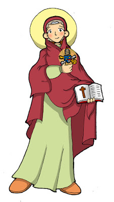 Dibujos para catequesis: SANTA SILVIA