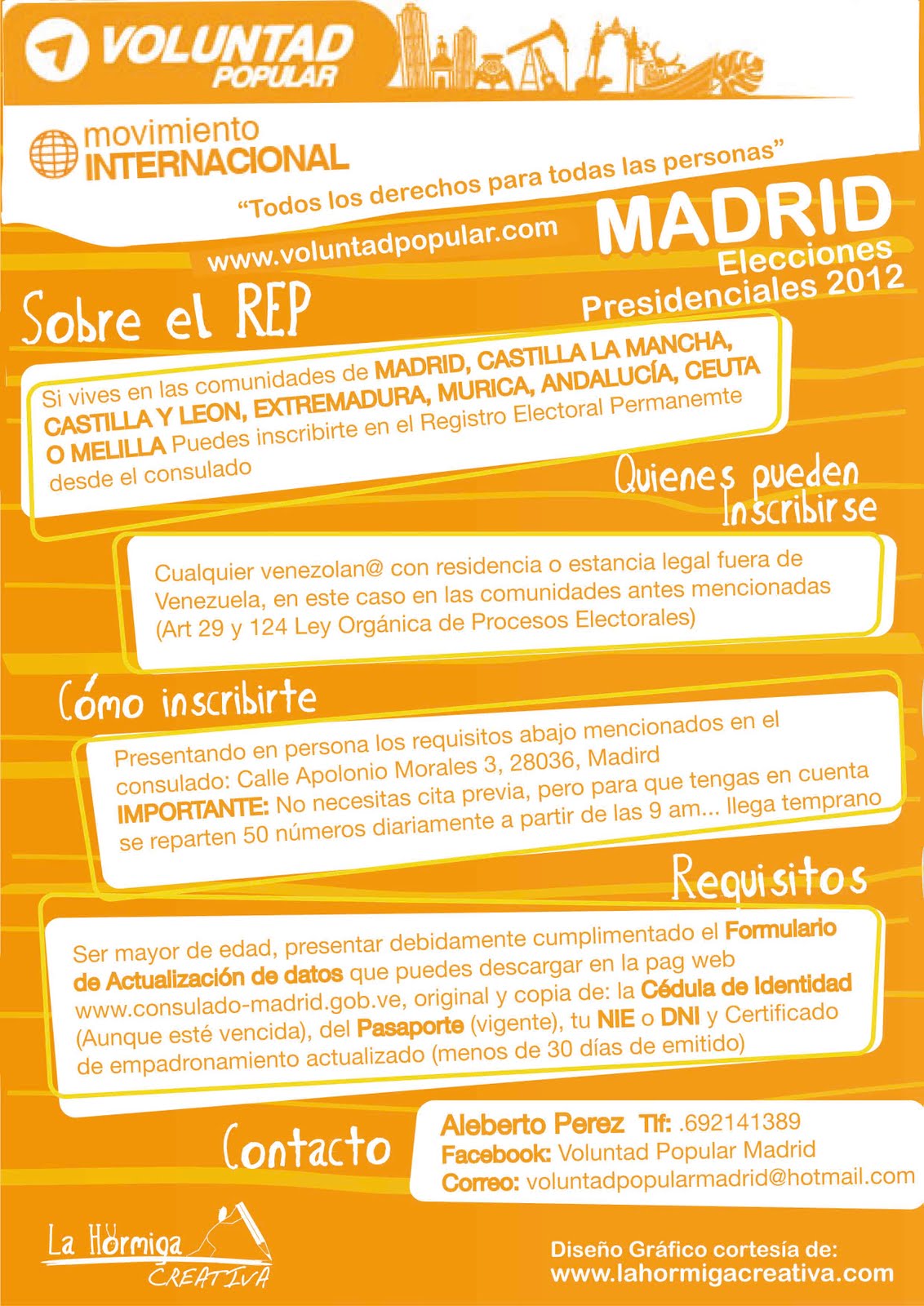 La Logotipa by La Hormiga Creativa: Flyer Voluntad Popular