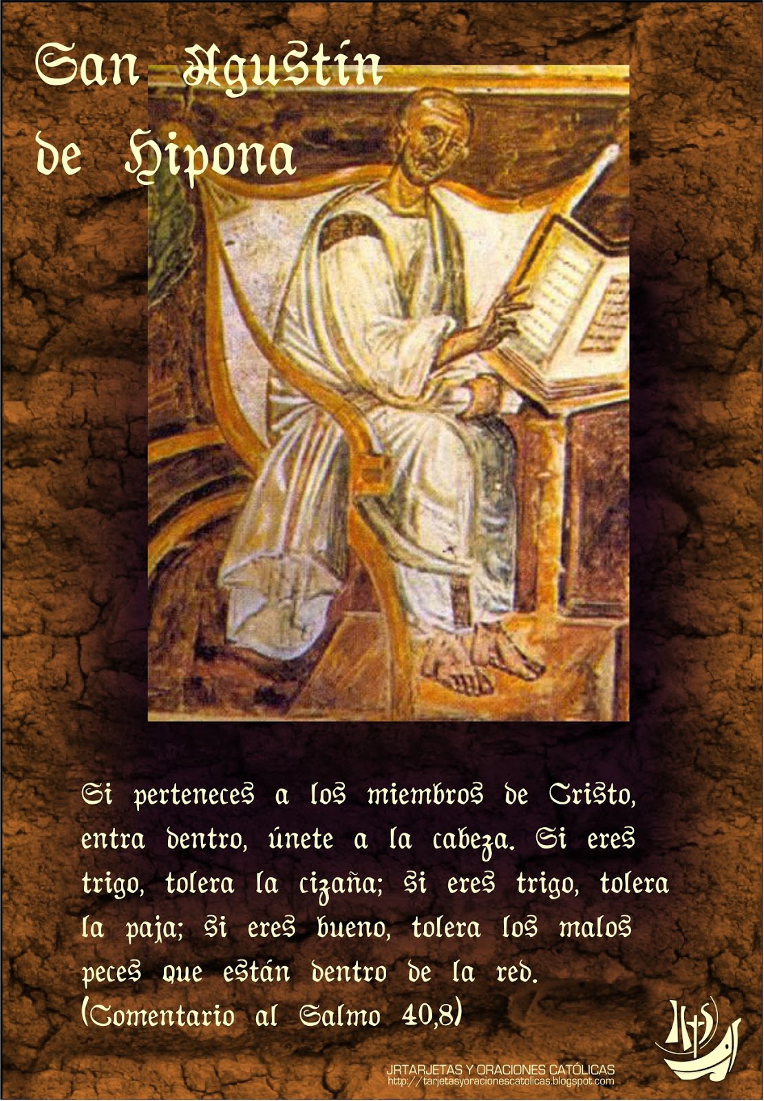 TARJETAS Y ORACIONES CATOLICAS: SAN AGUSTÍN DE HIPONA