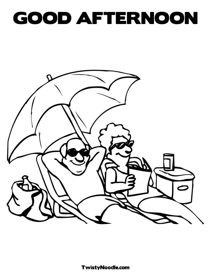 Good Afternoon Coloring Pages Sketch Coloring Page