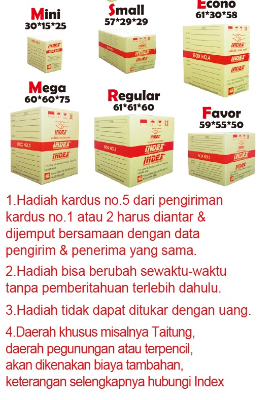 INDEX KEELUNG: HARGA BOX CARGO INDEX KEELUNG