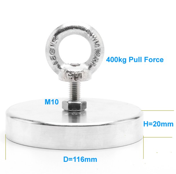 Pot Magnets: 400kg Pull Force Treasure Salvage Neodymium Pot Magnet