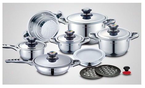 Royalty Line Switzerland Stainless Steel Cookware 16 pieces (RL-16S ...