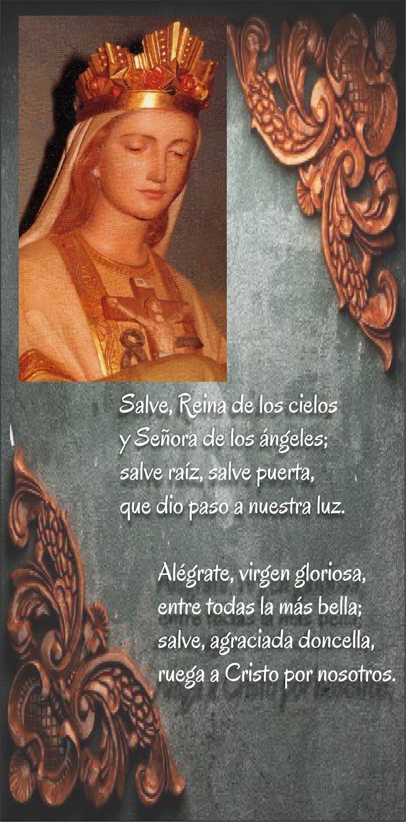 TARJETAS Y ORACIONES CATOLICAS: Salve Reina