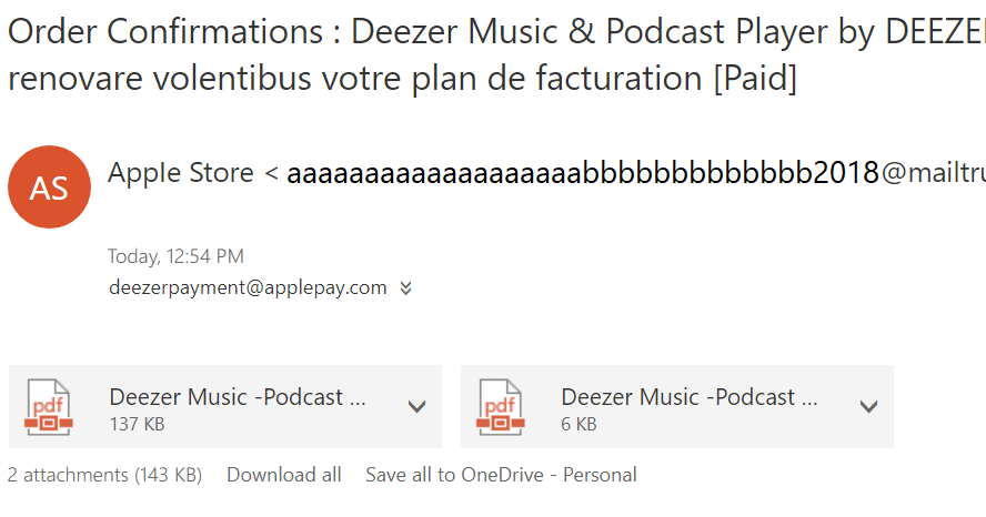 Metadata Consulting [dot] ca: Apple Phishing Email - Deezer Music ...
