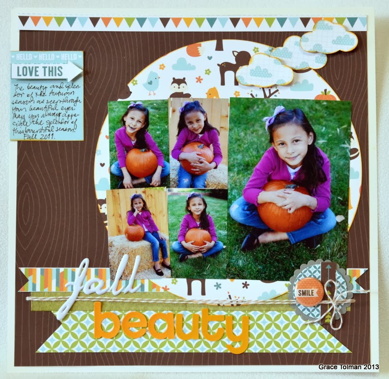 In my shoes: Fall Beauty layout *Paper Secrets*