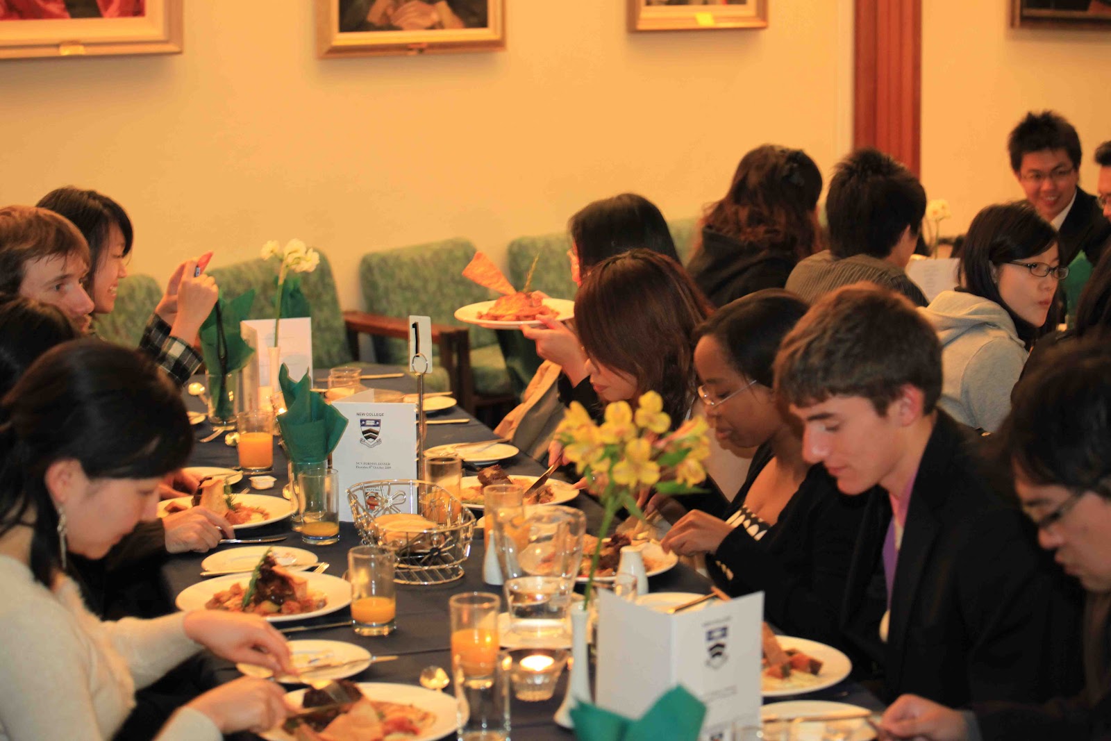 New College Village News: Formal Dinner with Angela Pearman