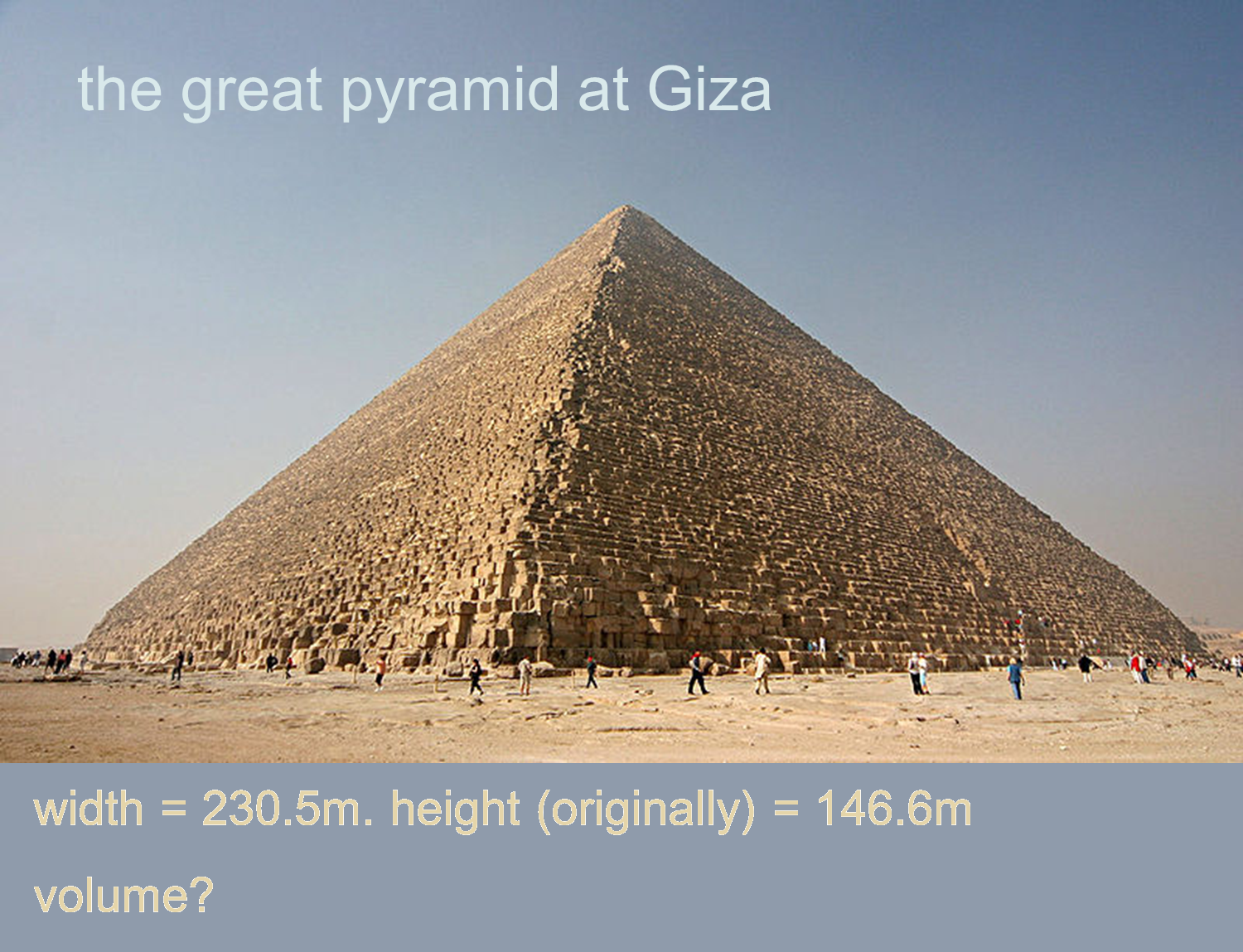 MEDIAN Don Steward mathematics teaching: volume of a pyramid