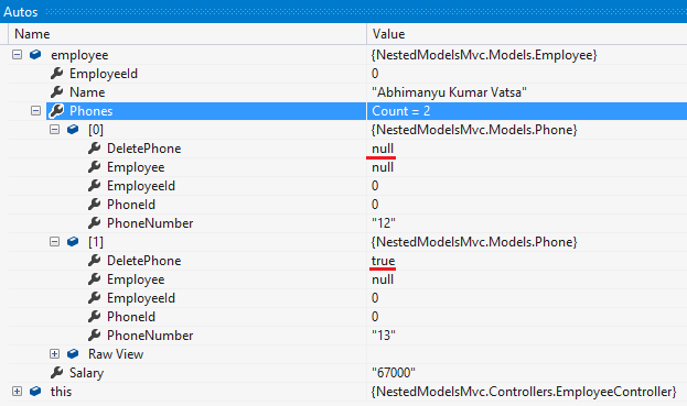 Nested Collection Models In Mvc To Add Multiple Phone Numbers Part 2