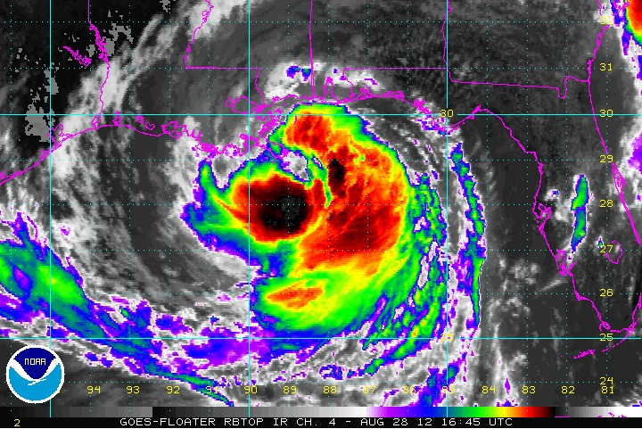 Isaac Now A Hurricane.