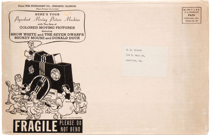 Filmic Light - Snow White Archive: 1938 Pepsodent Moving Picture Machine