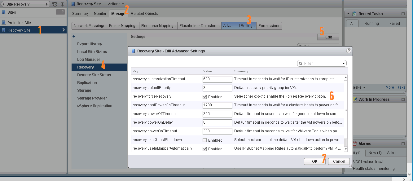 Virtualization The Future: How to Enable Force Recovery Option in SRM 5.8?
