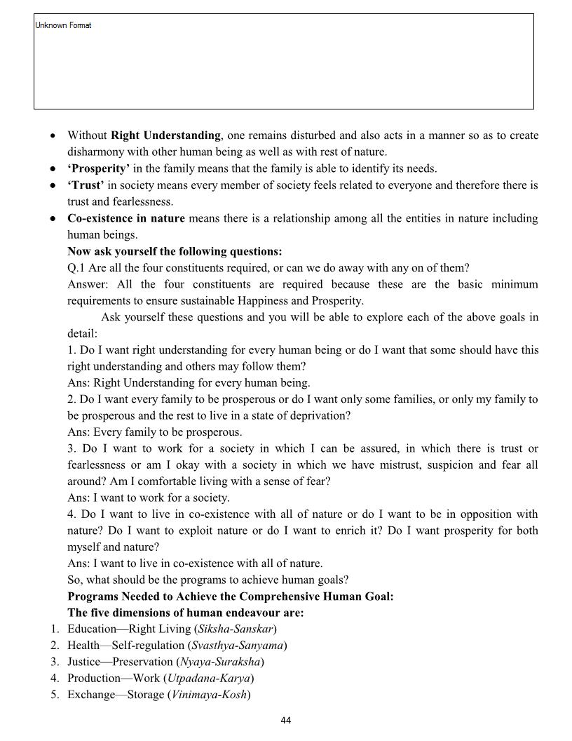 human values & professional ethics, HVPE notes