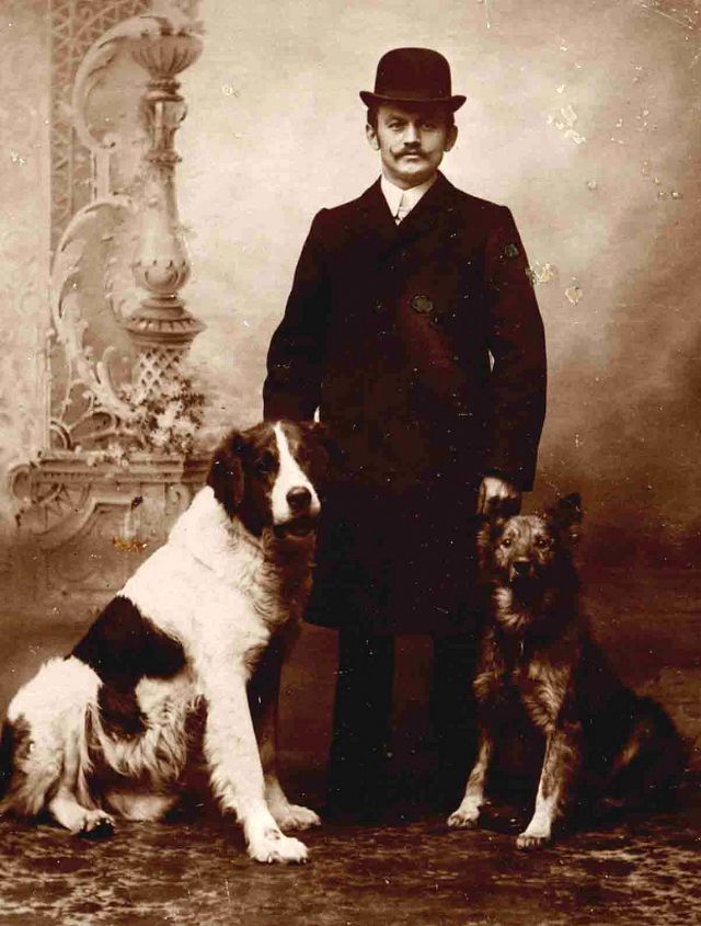 40 Lovely Photos of Victorian Gentlemen With Their Dogs From the 19th ...