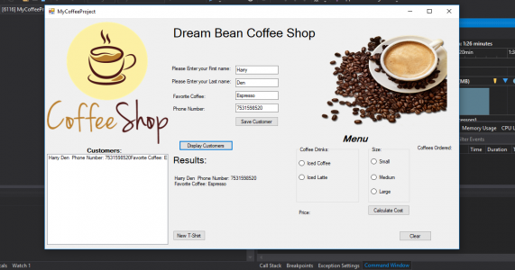 Coffee Shop System in C# with source code | Complete Project with database