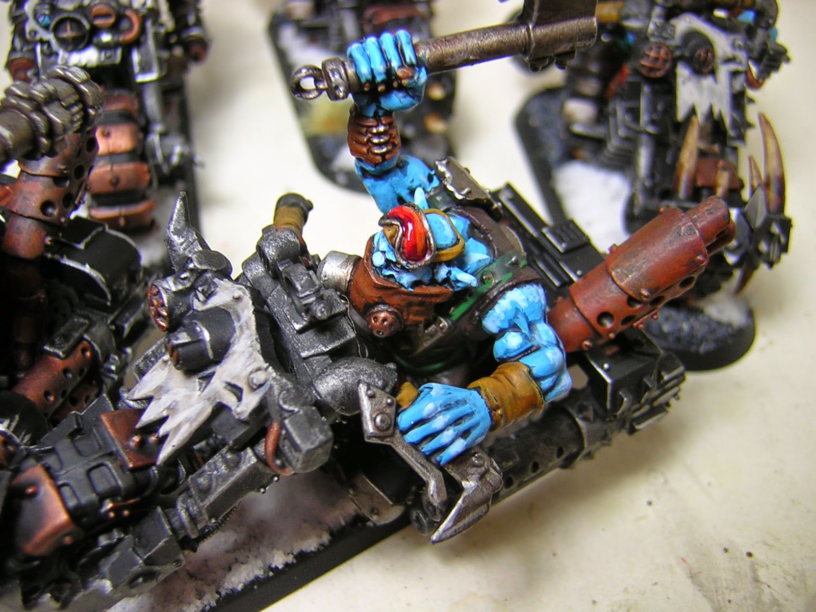 Warhammer 40k Orks (and more): Showcase: Icy Ork Goff Bikers