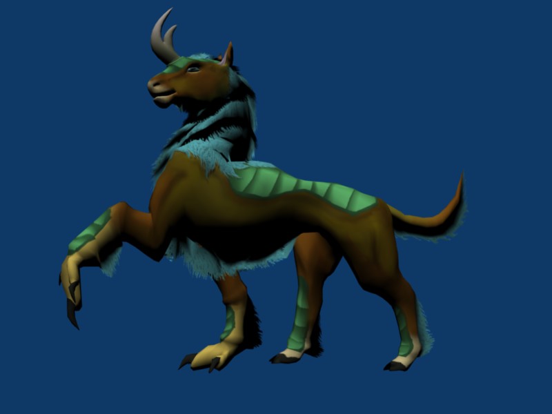 Digital Senior Project art4632: 3d model kirin- rigged