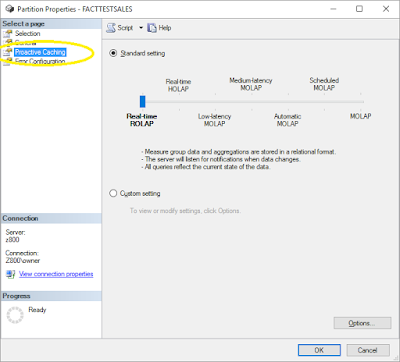 Realized Design: Partition Settings for our SSAS ROLAP cube using EXASOL
