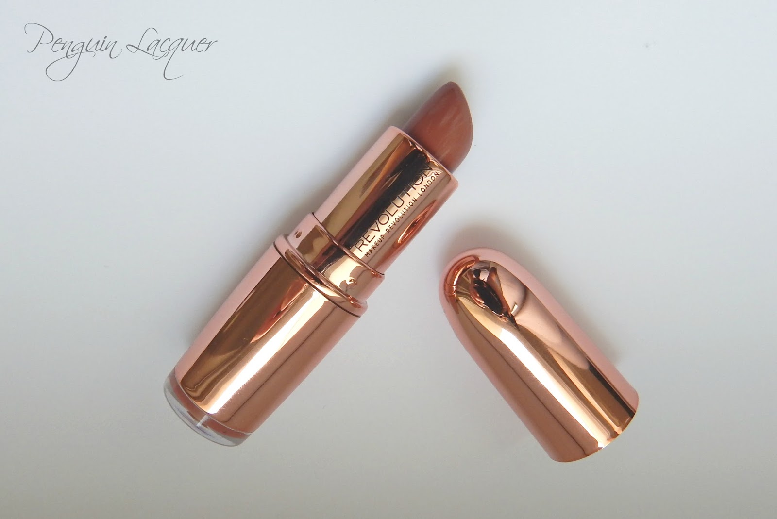 Penguin Lacquer: Make Up Revolution Rose Gold Lipstick - Chauffeur