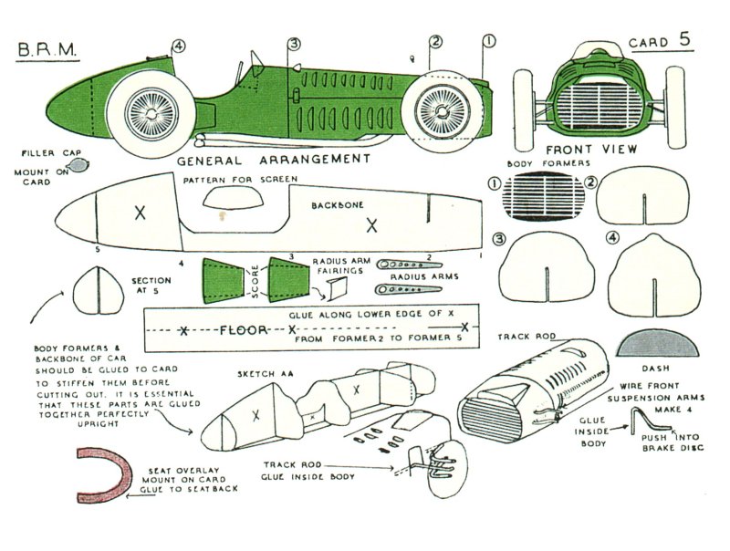 papercraft-database: Micromodels - Mercedes 1903 + Bugatti 35b + B.R.M