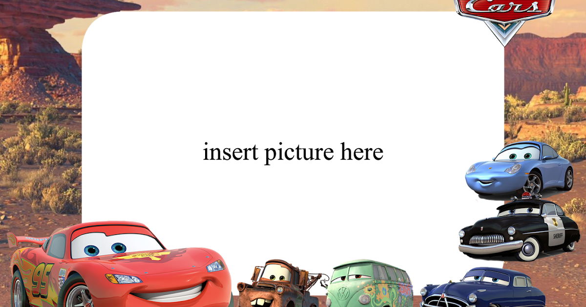 Cars PNG Frame01 - Printable PNG Frames | Cartoon Character PNG Photo ...