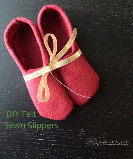 DIY Felt Sewn Slippers | Find My DIY