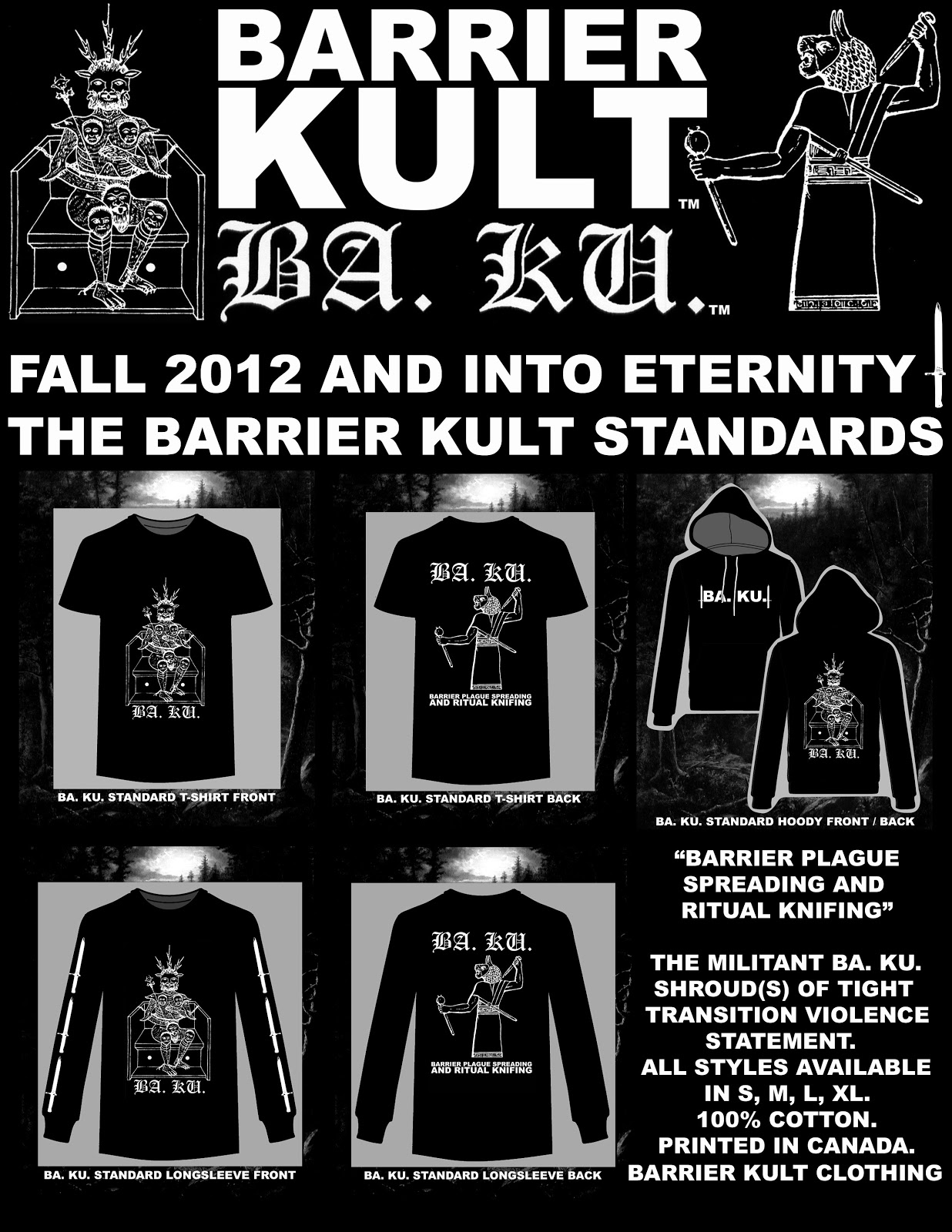 THE BARRIER KULT: THE NEW BARRIER KULT STANDARD ITEMS