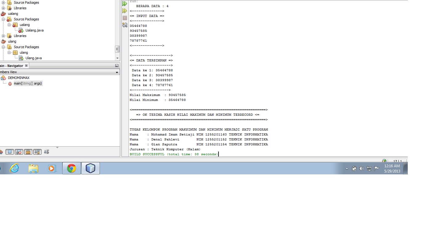 Contoh Program Array Java Beans Program Java Netbeans Mencari Nilai