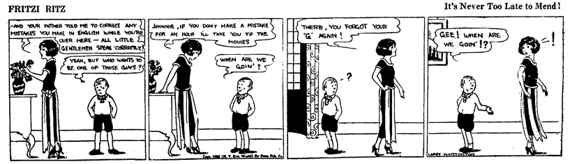 @tauycreek: Sunday Comics #17: 1922 B.N. (Before Nancy)