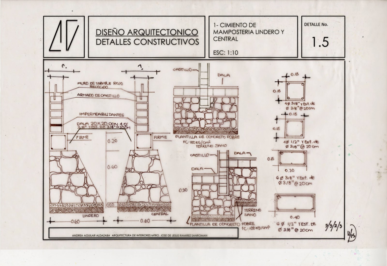 Materiales y procedimientos de la construcción : Detalle Cimientos de ...