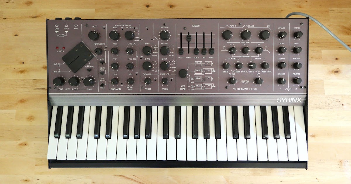 MATRIXSYNTH: Synton Syrinx SN 1 Rare Purple Vintage Synthesizer Synth Keyboard Analog Demo