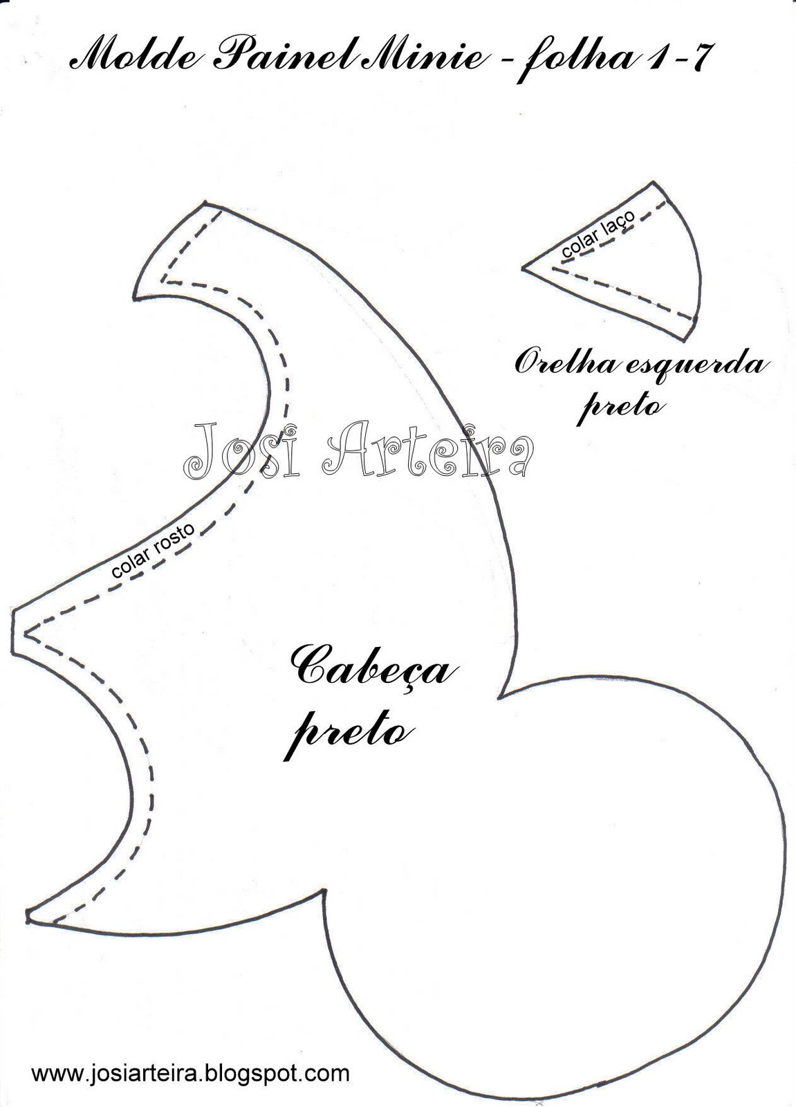 Moldes de Minnie em e.v.a - Imagui