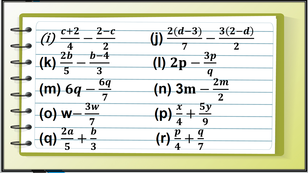 Math 9: Chapter 4: ALGEBRAIC MANIPULATION