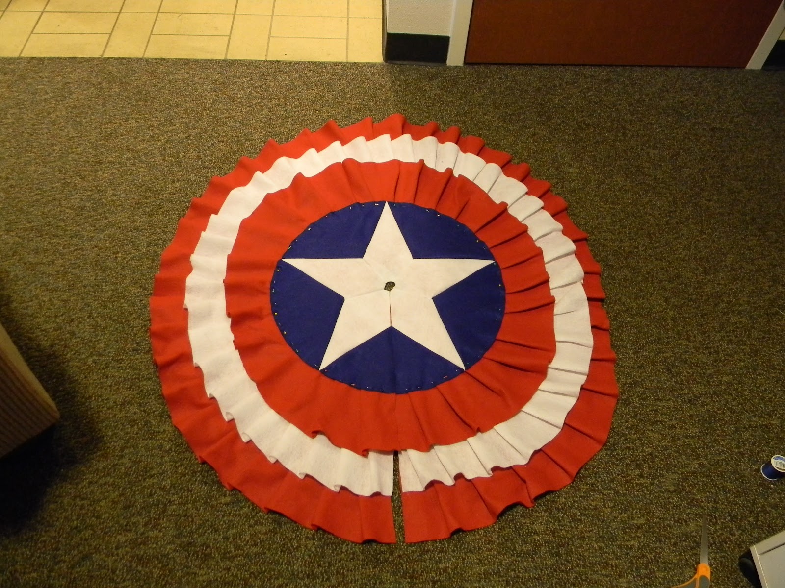With Our Powers Combined: Captain America Tree Skirt