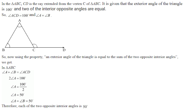 R.D. Sharma Solutions Class 9th: Ch 9 Triangle and its Angles MCQ's