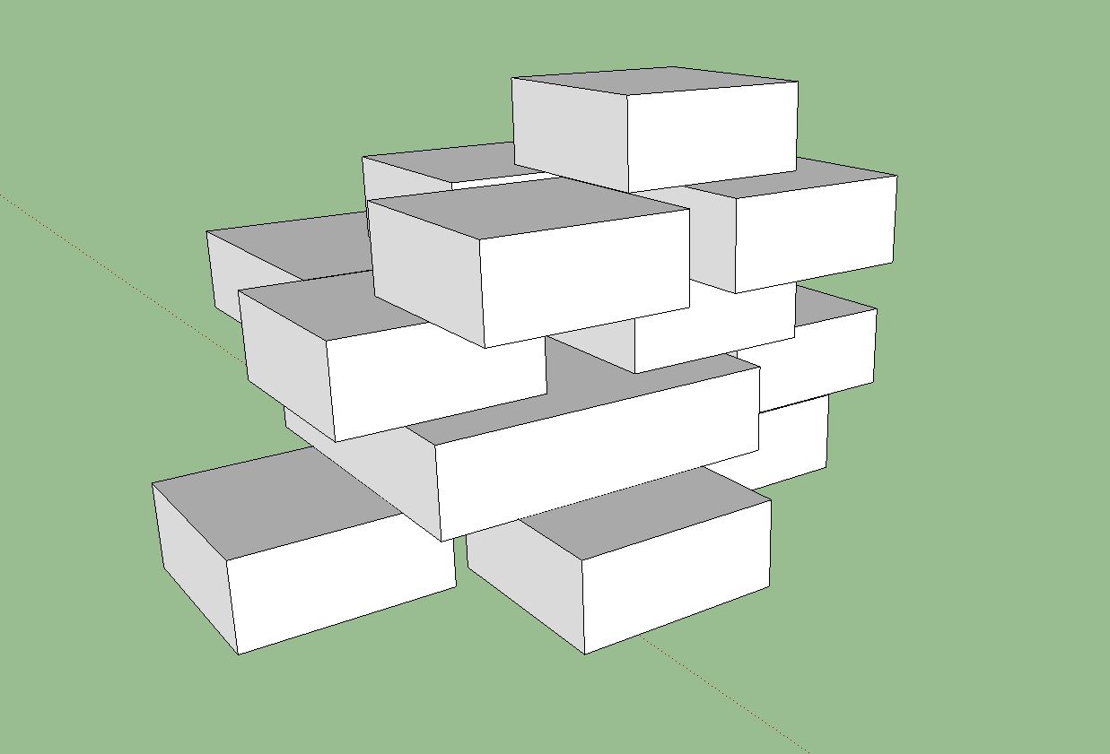 ARCH1390-KIERANCHAN: WEEK TWO-SKETCHUP GEOMETRIC PLAYING