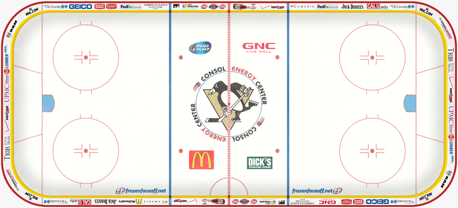Pittsburgh Penguins 2015 ~ Frozen Faceoff - Full Rinks