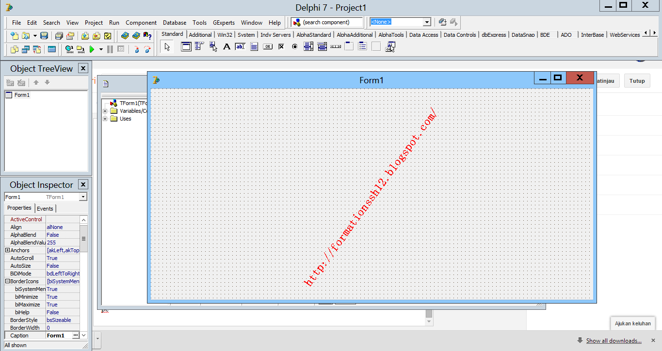 Cara Membuat Form Delphi Menjadi Tranparan / Transparent - Naldo Hatake