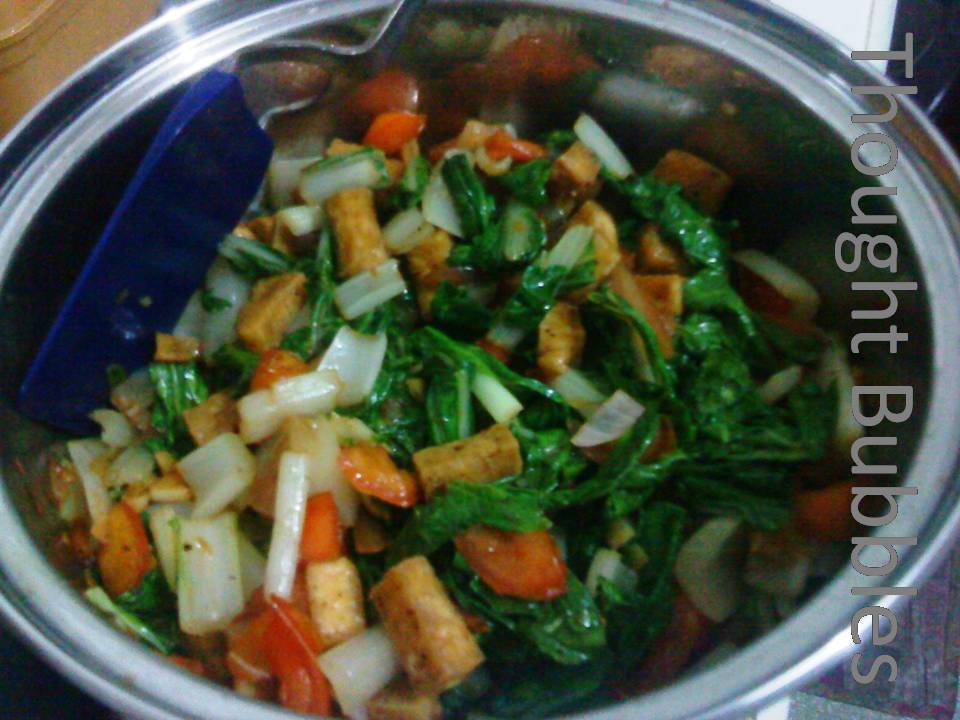 Thought Bubbles: how to make Pechay and Tokwa Guisado