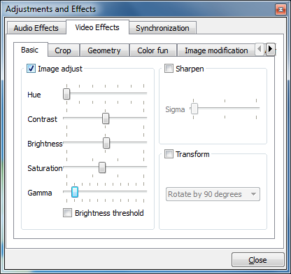 Basic Image Color Adjustments ~ VLC Media Player Secrets