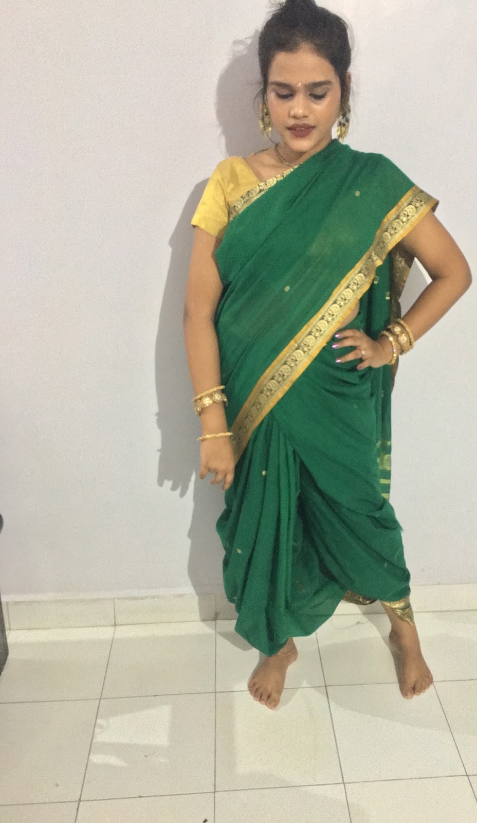 Girlishringar: Lavani Dance Saree styling